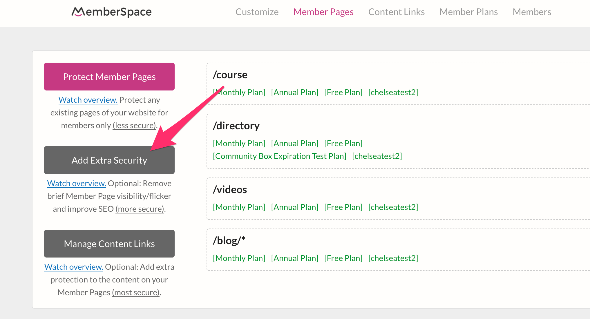 How to add extra security to your Member Pages in Showit - MemberSpace Help Docs