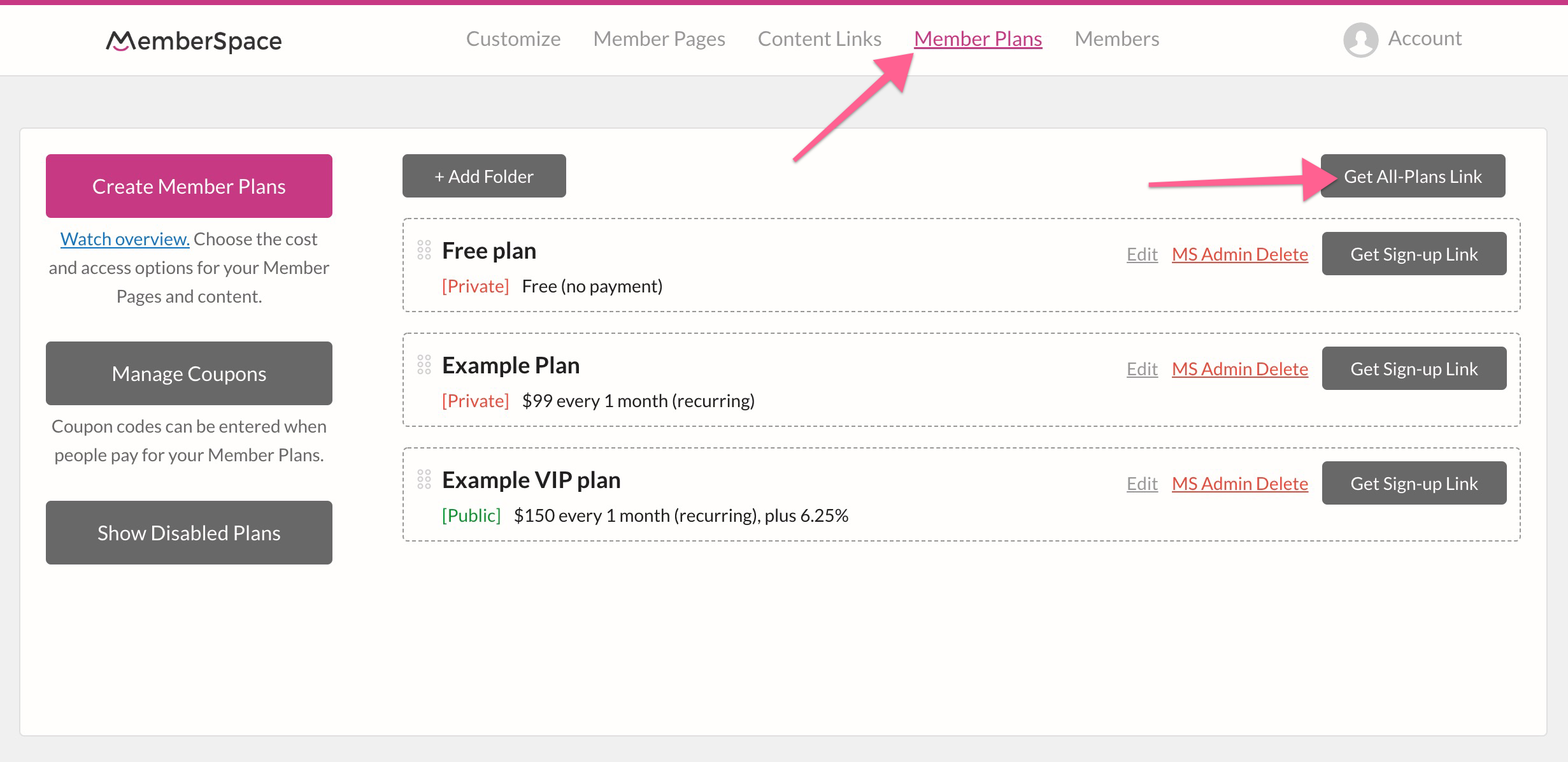 How to embed a Member Plan sign-up link on your website - MemberSpace Help Docs