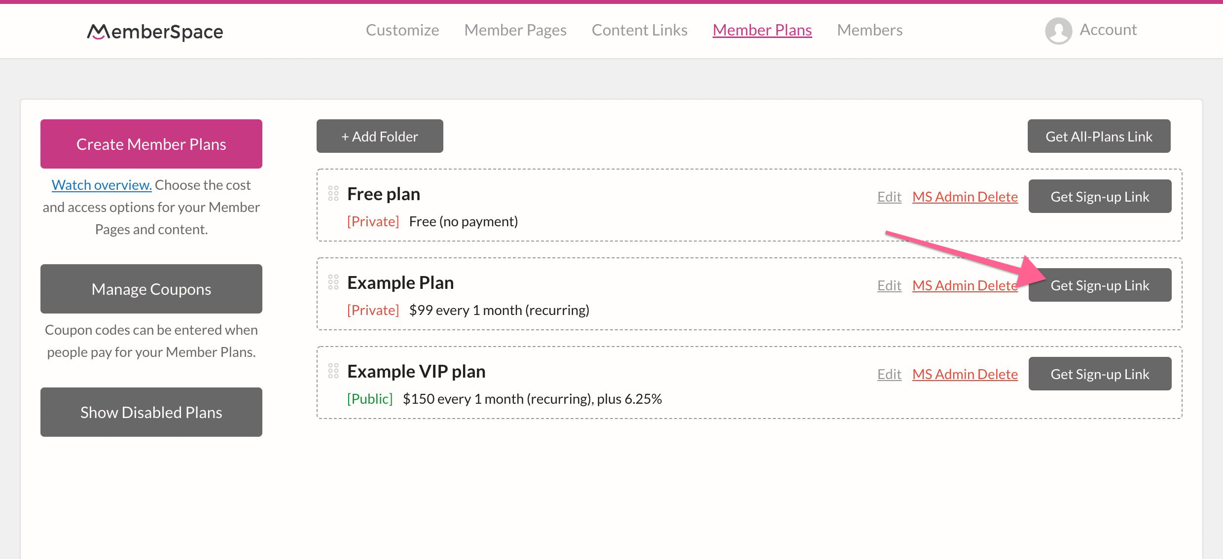 How to embed a Member Plan sign-up link on your website - MemberSpace ...