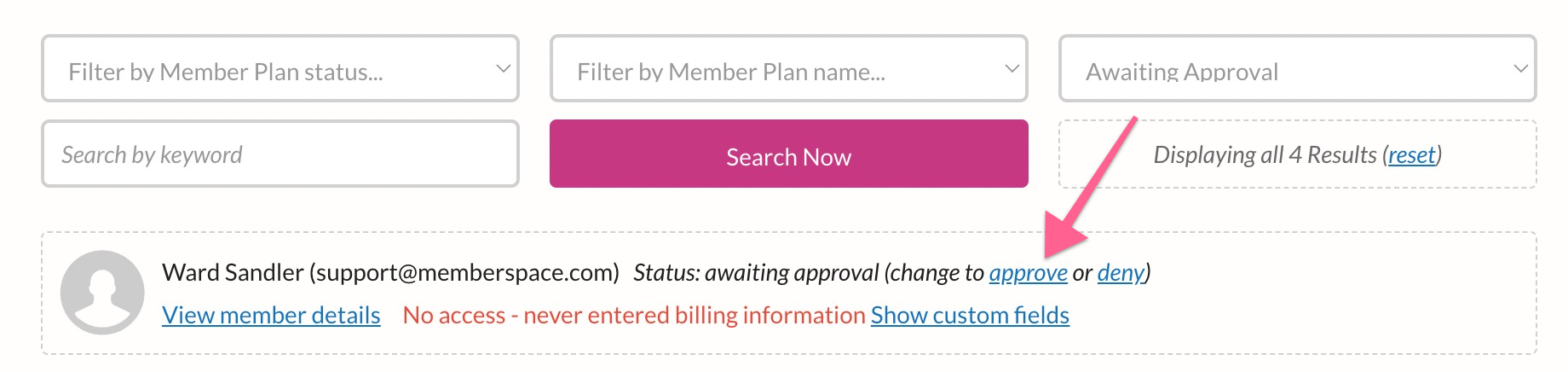 How to manually approve members - MemberSpace Help Docs