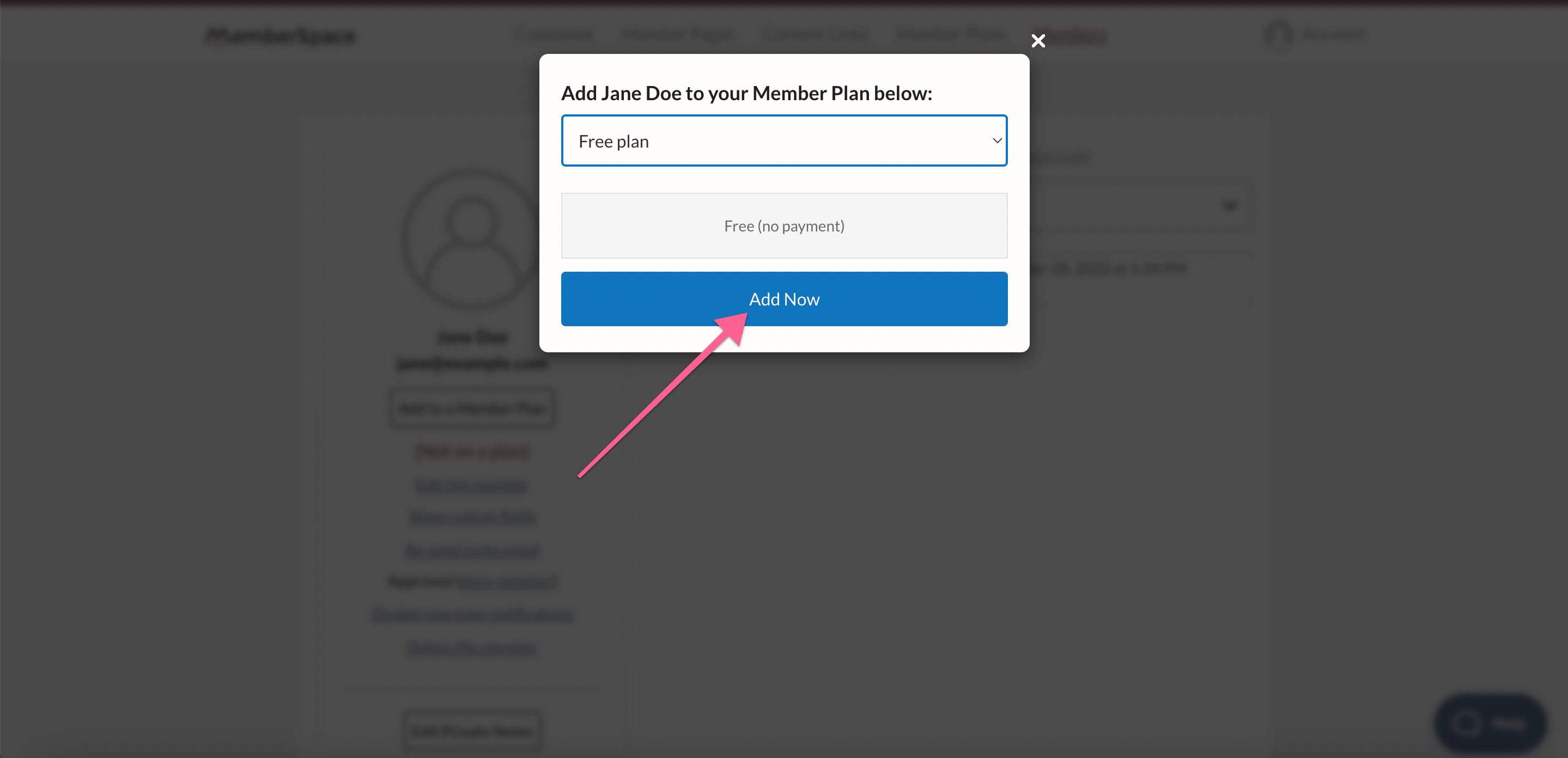 How to add a member to a plan - MemberSpace Help Docs