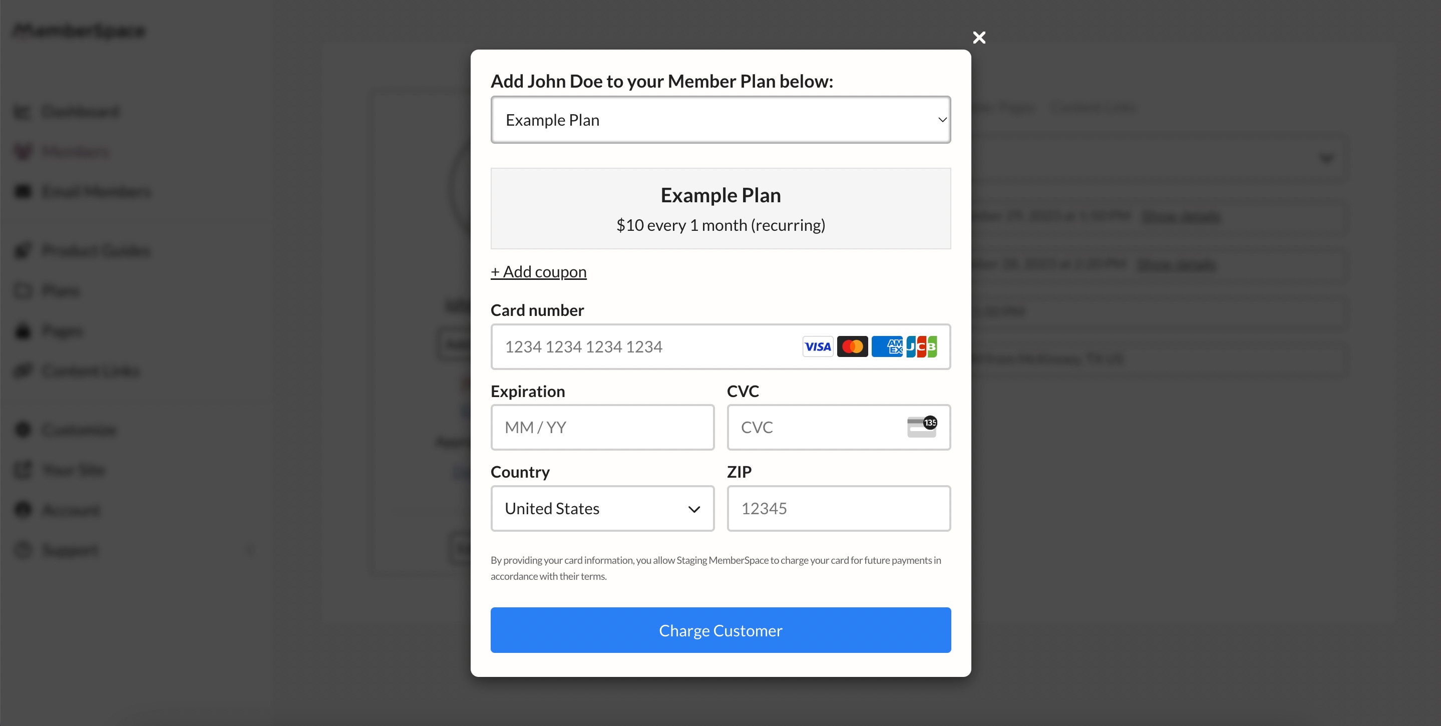 How to add a member to a plan - MemberSpace Help Docs