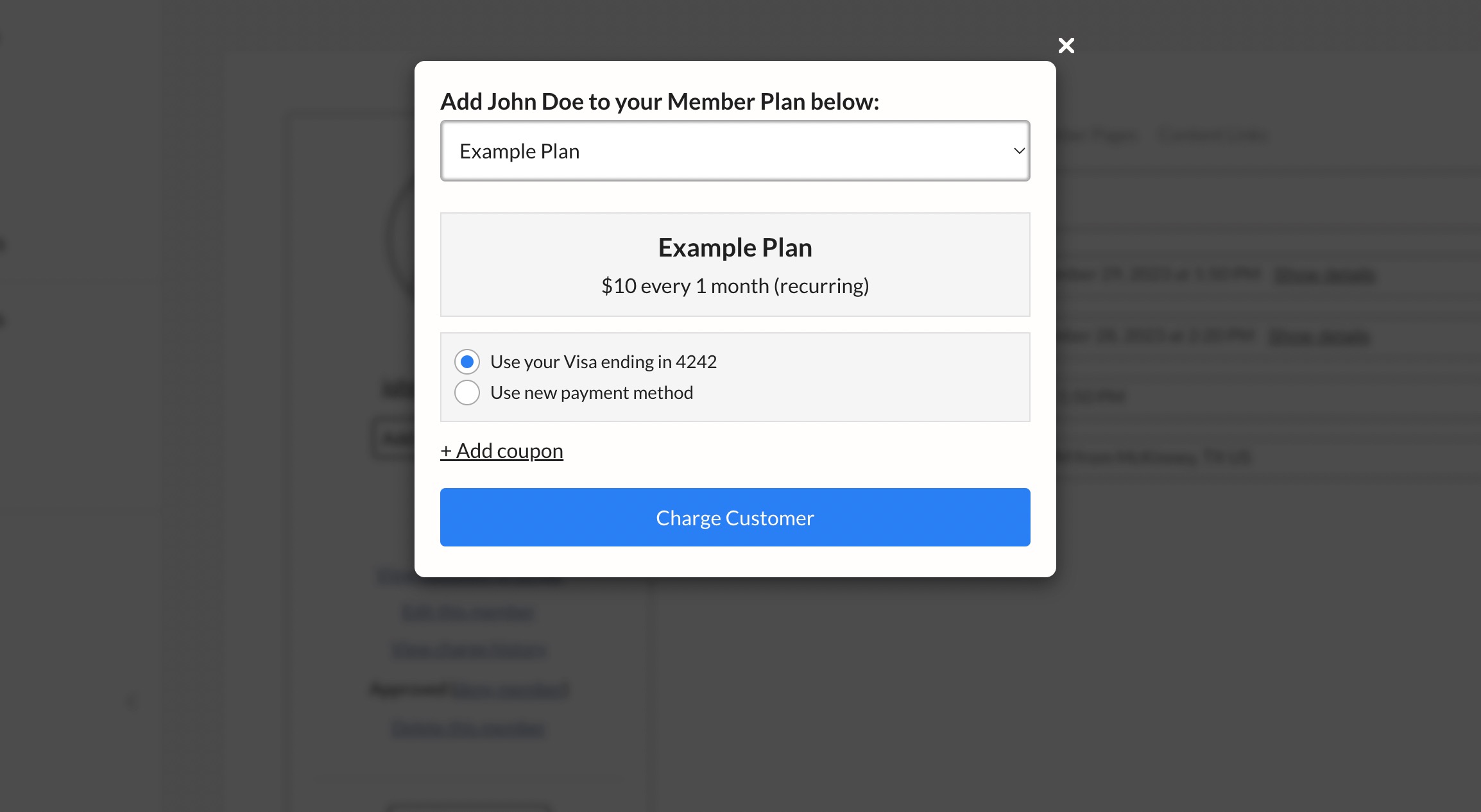 How to add a member to a plan - MemberSpace Help Docs