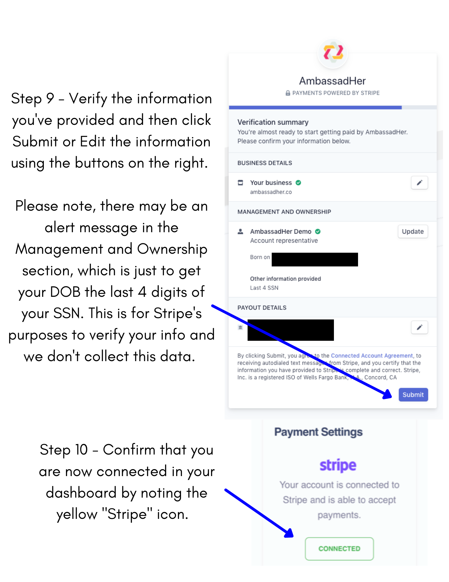 Setting Up Payment STRIPE AmbassadHer University Setting Up Payment STRIPE AmbassadHer University