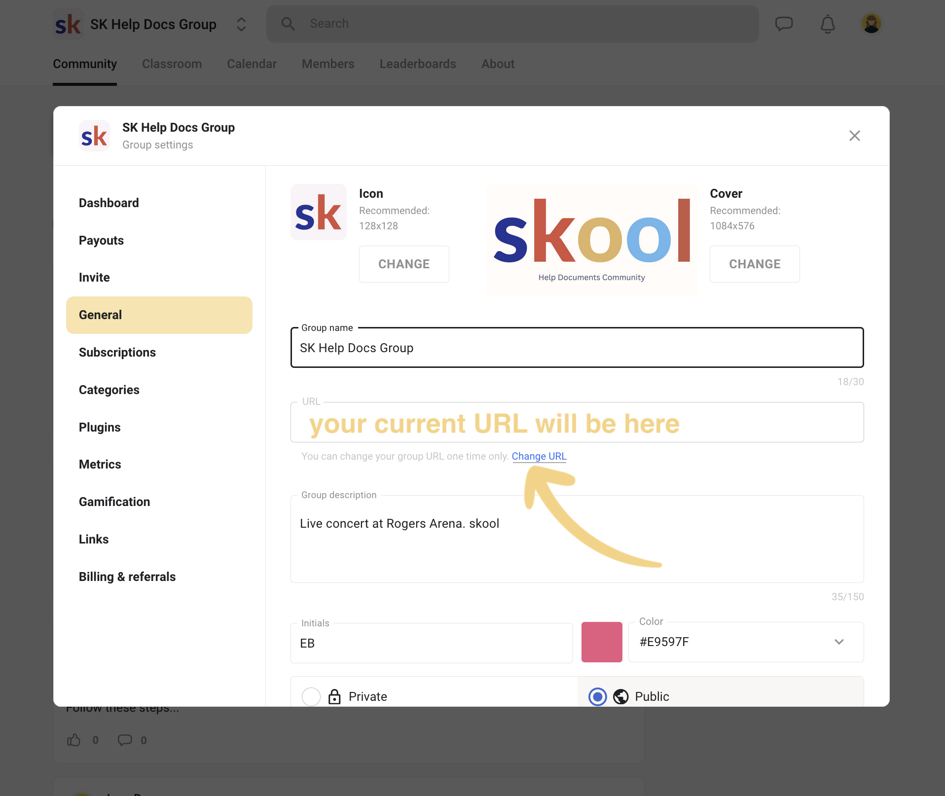 How to change my group URL? - Skool Help Center