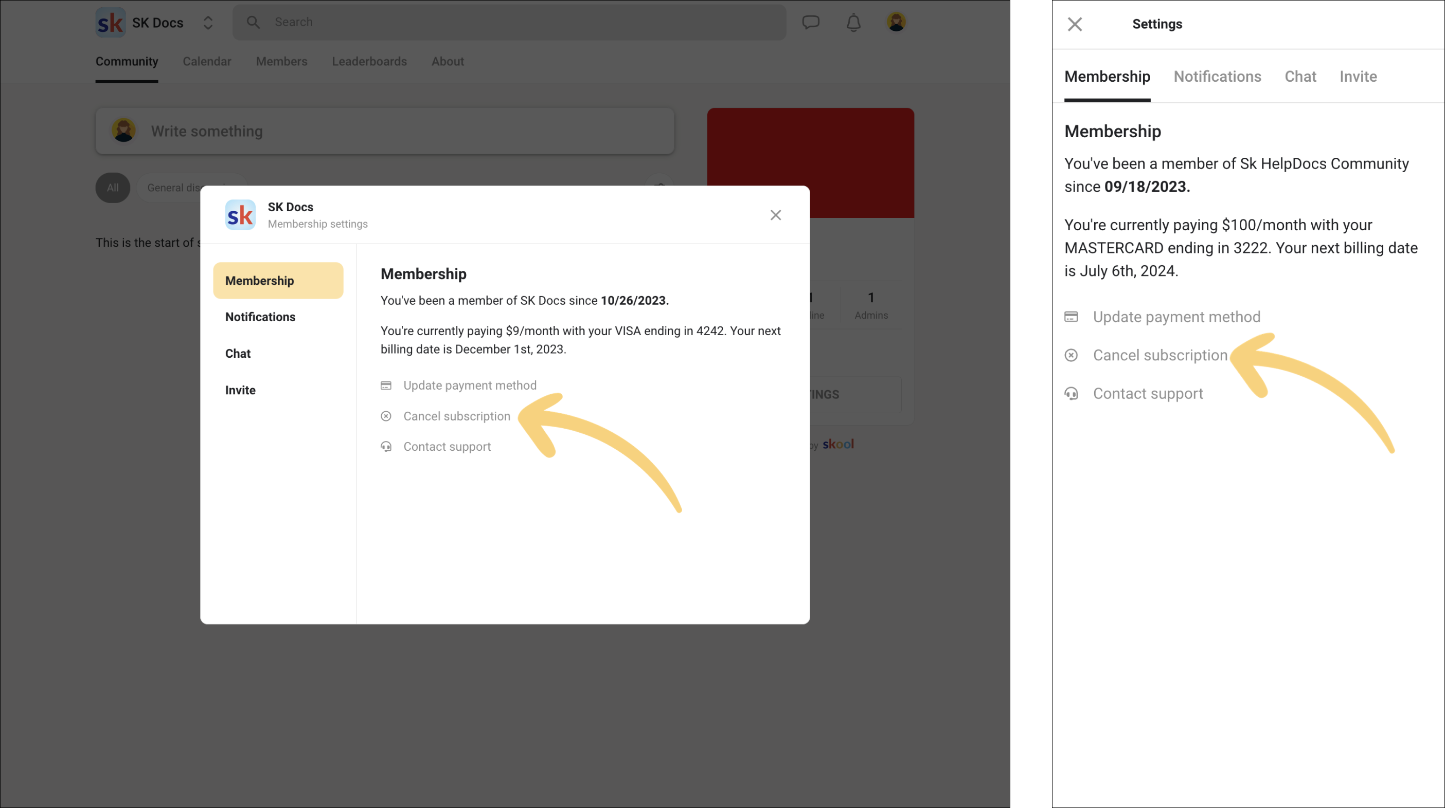 How to cancel my subscription to a community? (members only) - Skool ...