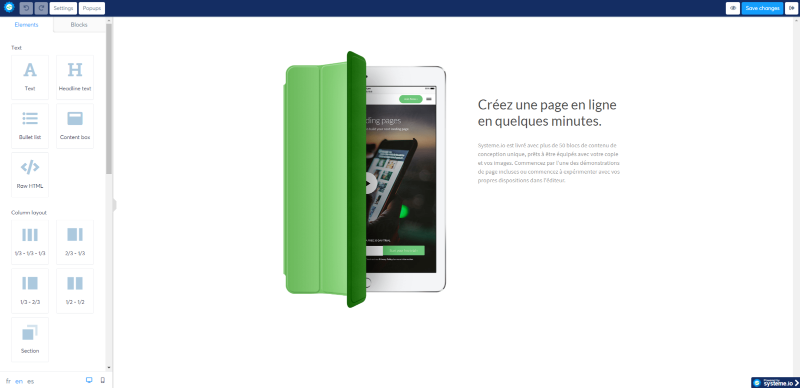 How to save blocks in the editor - Help pages