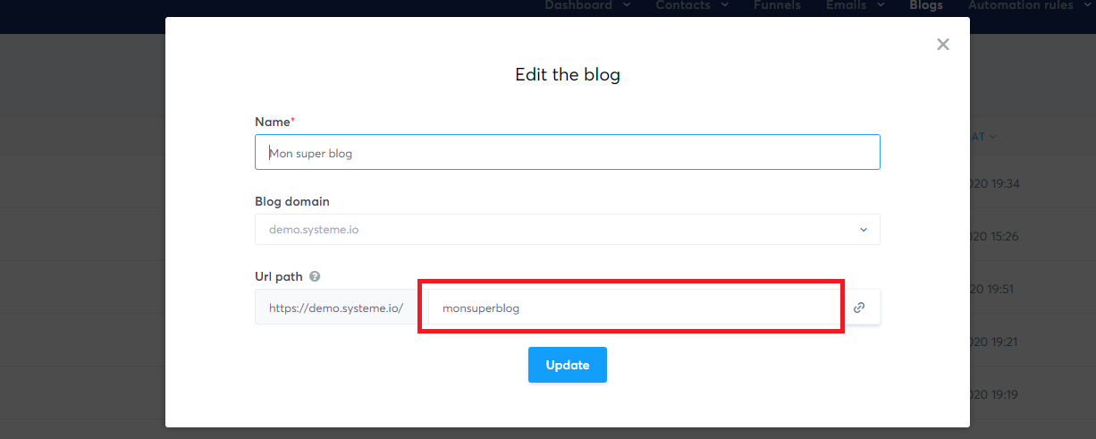 How to define your domain's homepage - Help pages