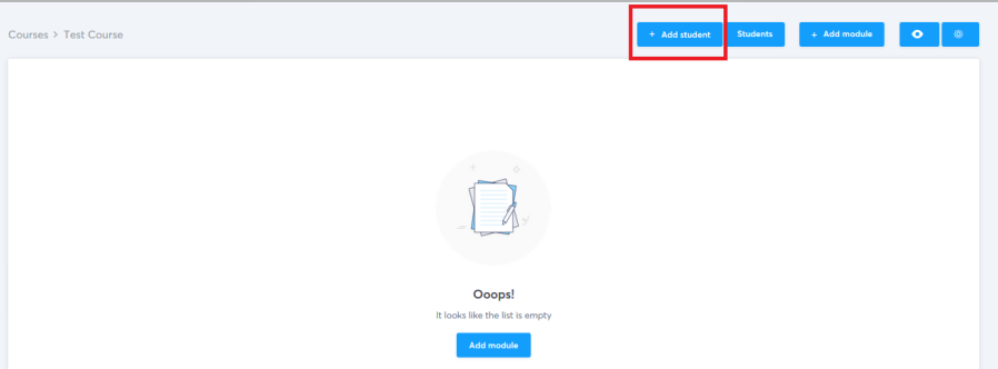How to add manually a student to a course - Help pages