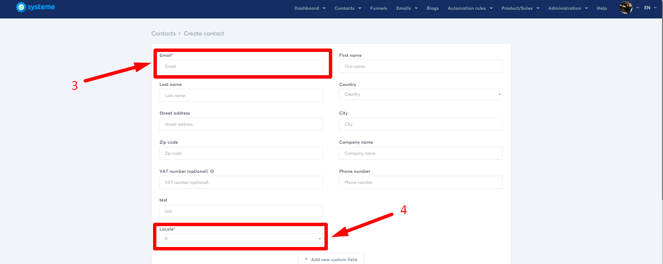 How to add a contact manually - Help pages