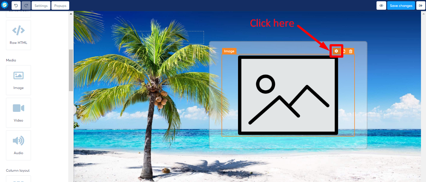 How to add an image on a page - Help pages