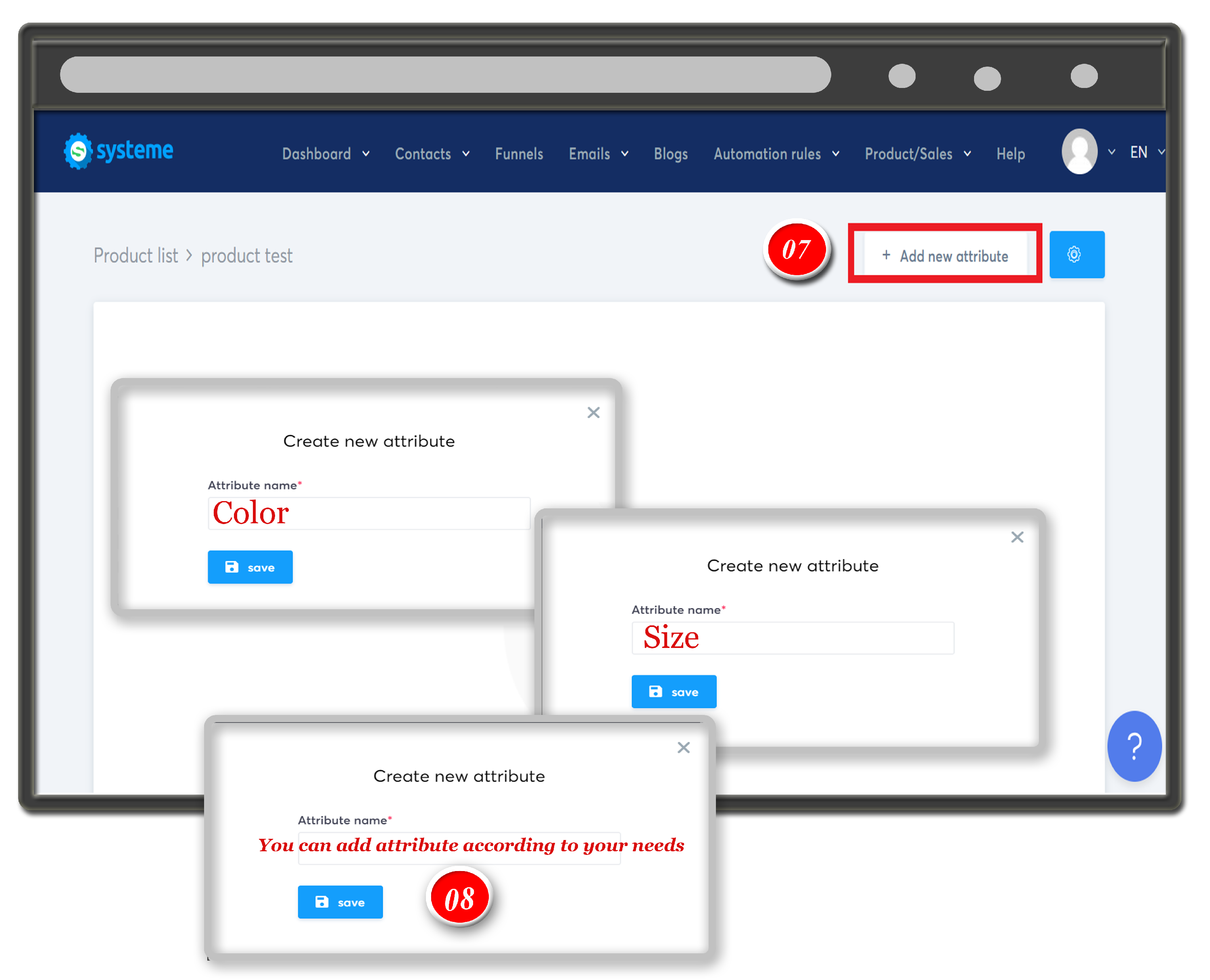 How to create and sell a physical product on Systeme.io - Help pages