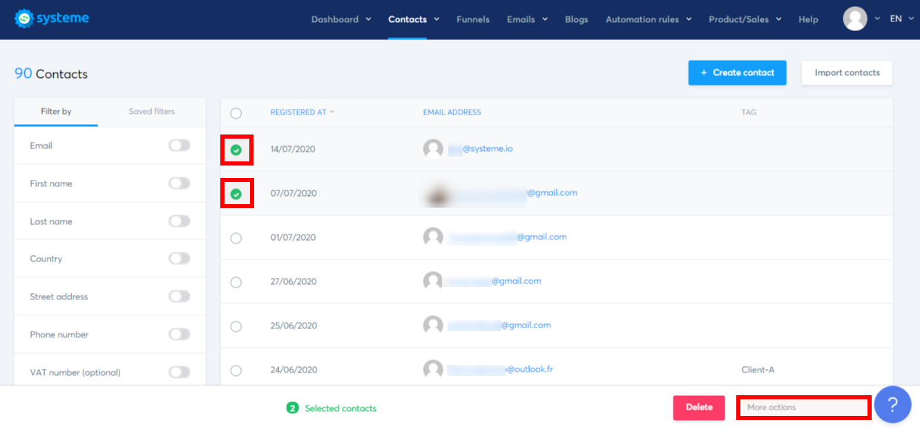 How to automatically and manually add tags to your contacts - Help pages