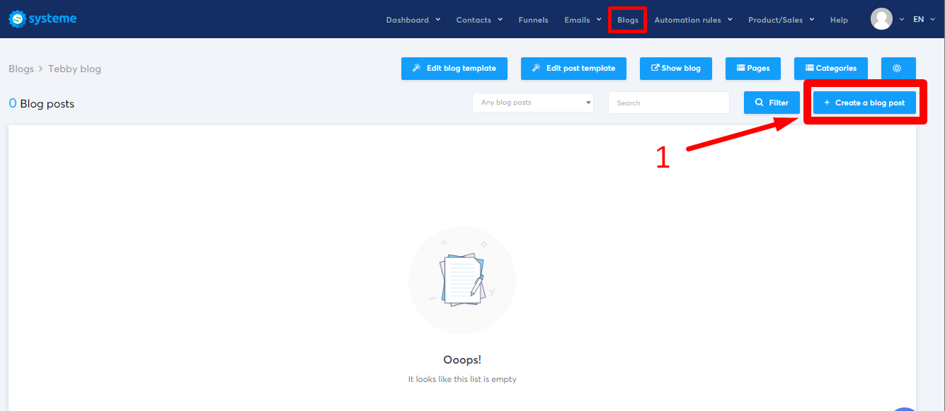 How to create a blog post - Help pages