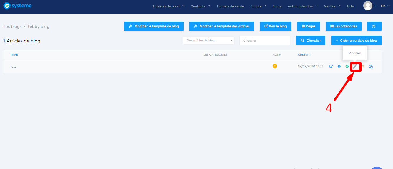 Comment créer un article de blog - Aide en français