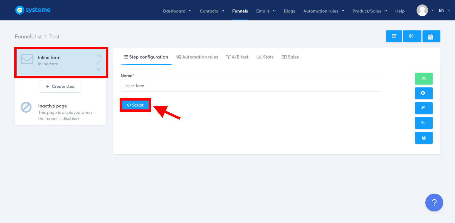 How to add a form or a popup on your systeme.io blog - Help pages