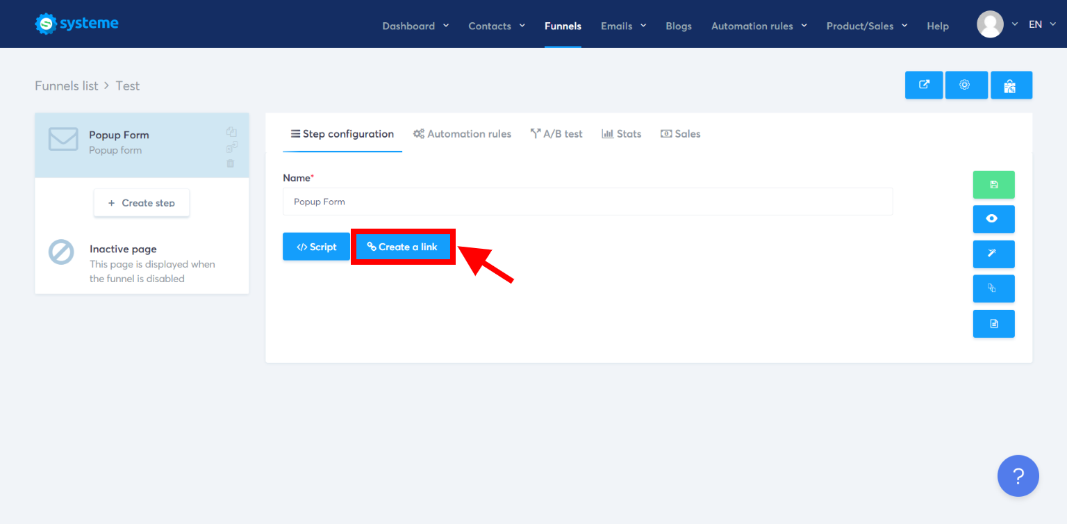 How to add a form or a popup on your systeme.io blog - Help pages