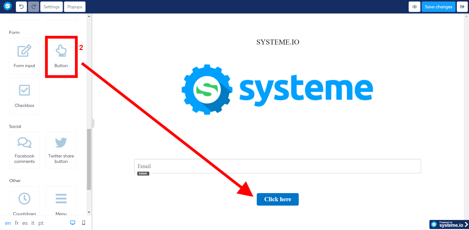 How to add subtitles to a button - Help pages