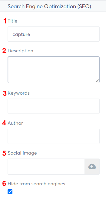 What is the "Search Engine Optimisation (SEO)" part for? - Help pages