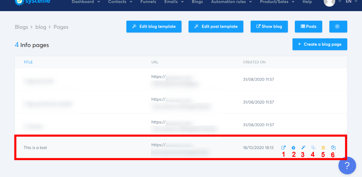 How to create a blog page - Help pages