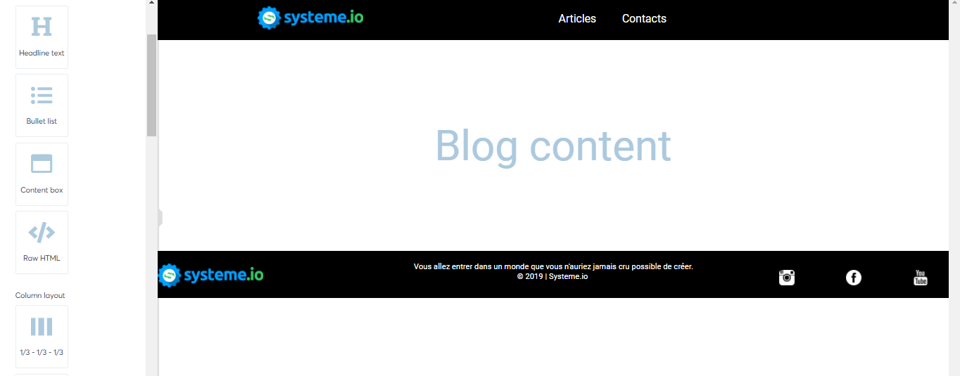 How to manage blog layout - Help pages
