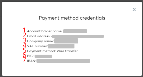 How to find the bank details of your affiliates - Help pages