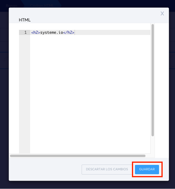 Es posible insertar código HTML, CSS o JS - Ayuda