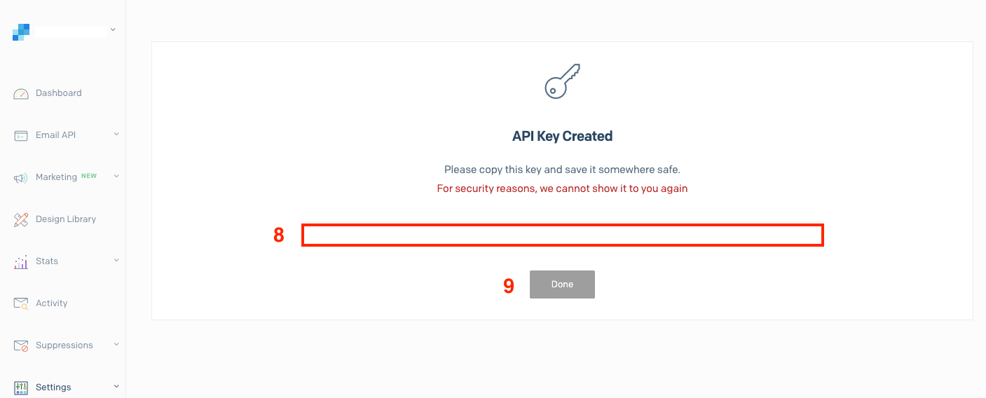 Cómo generar una clave API desde SendGrid - Ayuda