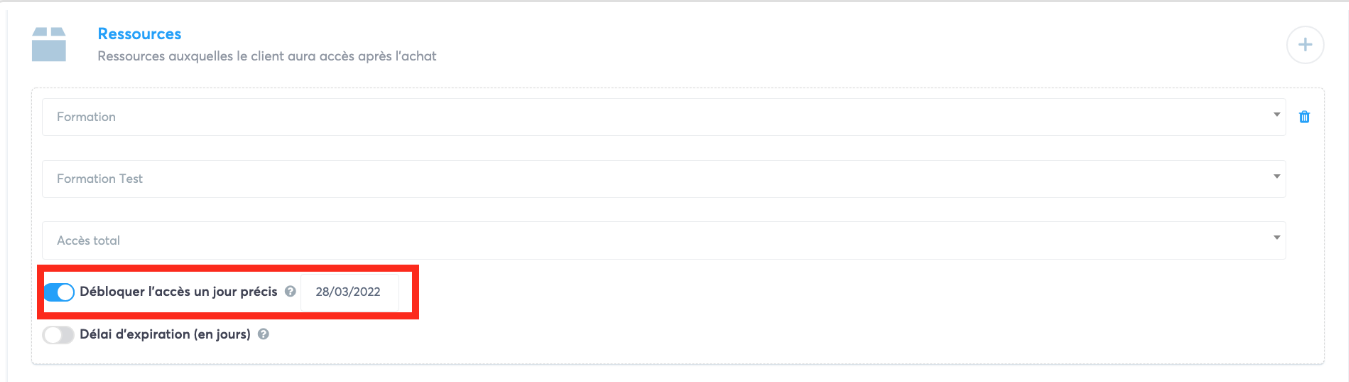 Comment fixer une date spécifique pour accorder l'accès à une formation ...