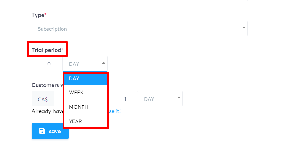 How to set up a free trial - Help pages