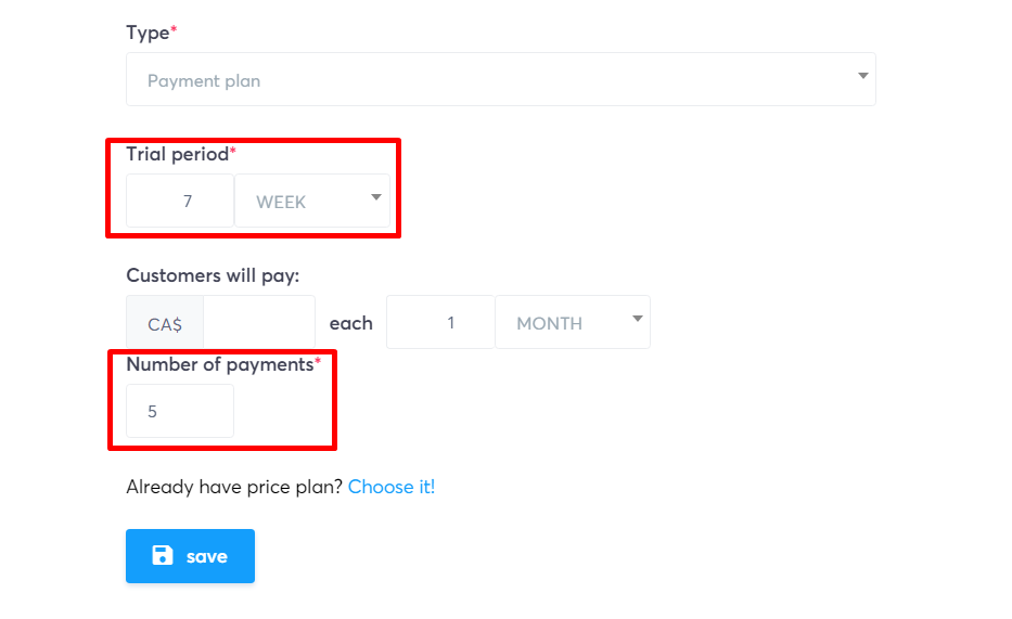 How to set up a free trial - Help pages