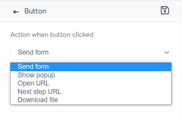 How to set up a button - Help pages