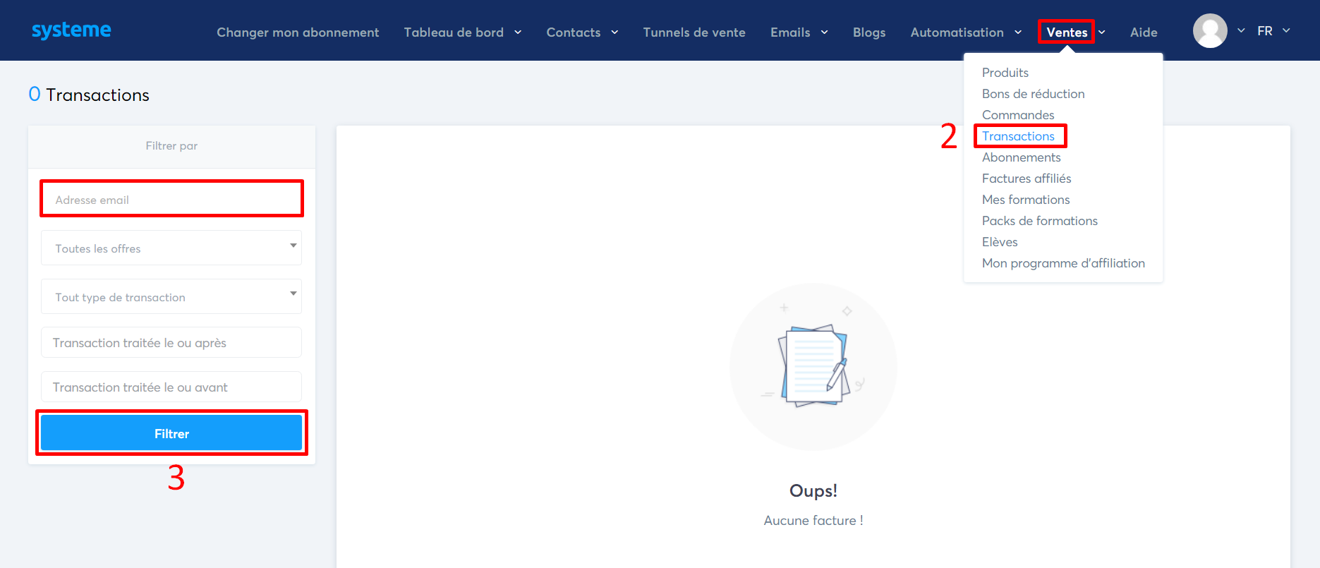 Comment faire un achat test - Aide en français