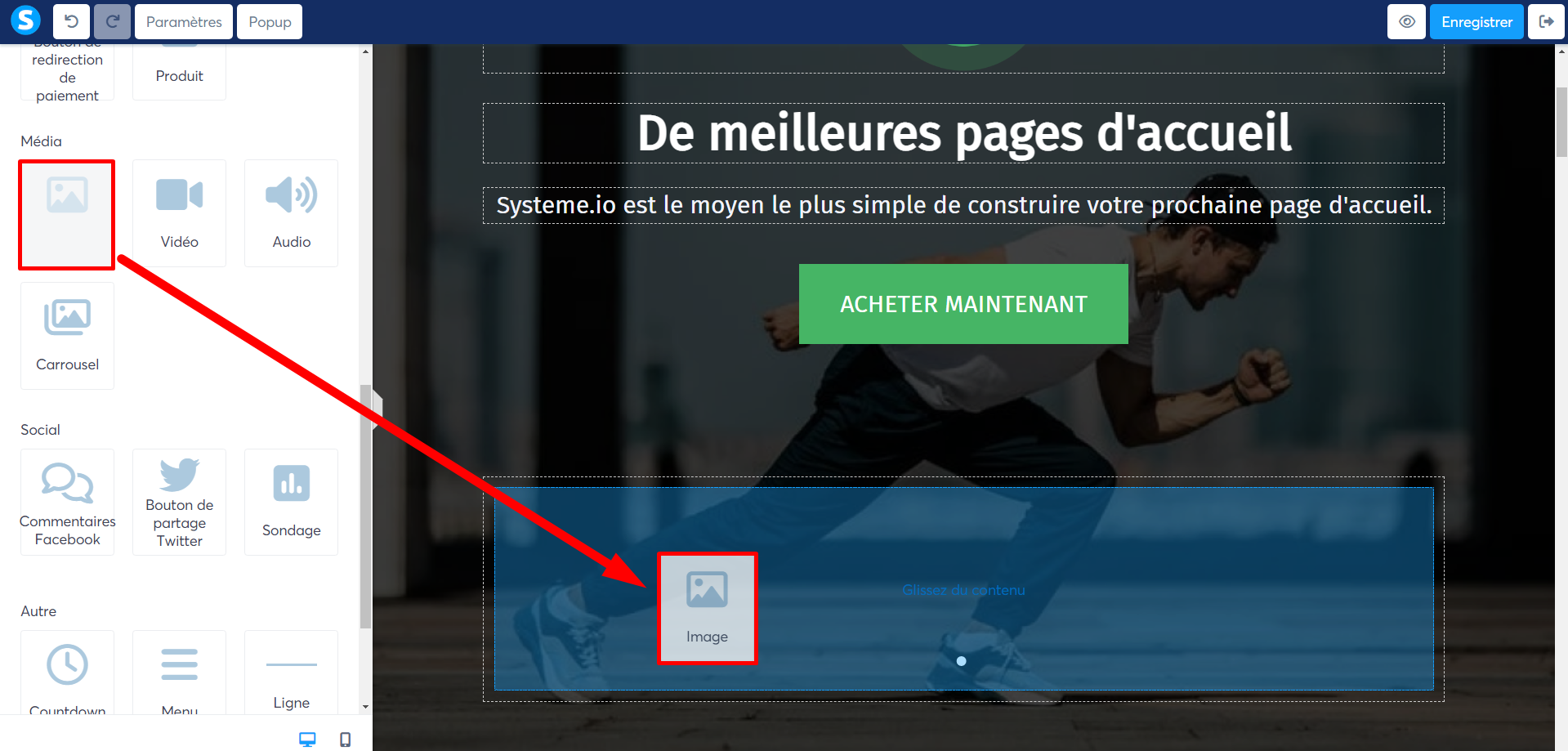 Comment utiliser l'élément Carrousel - Aide en français