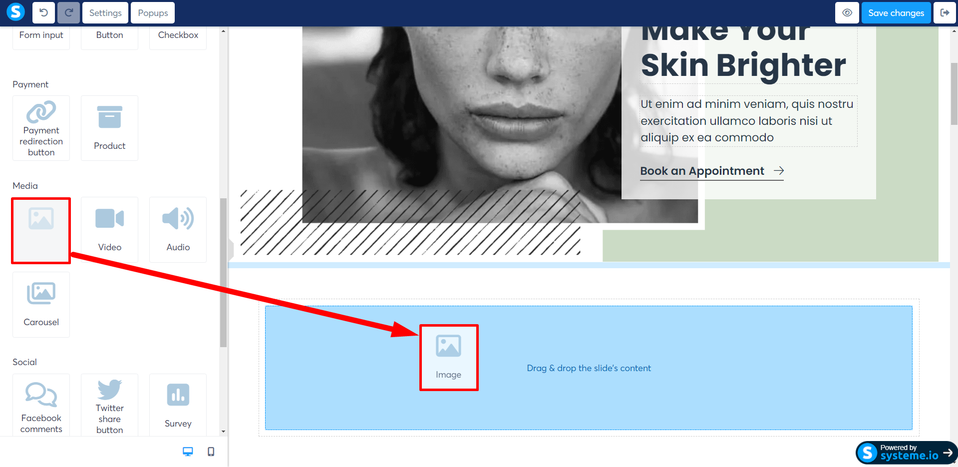How to use the Carousel element - Help pages