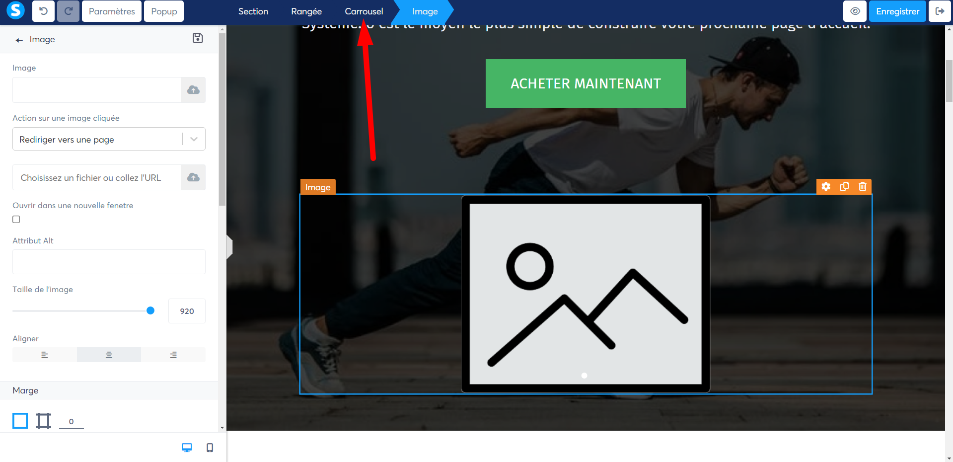 Comment utiliser l'élément Carrousel - Aide en français