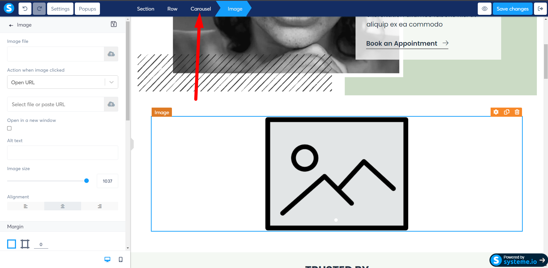 How to use the Carousel element - Help pages