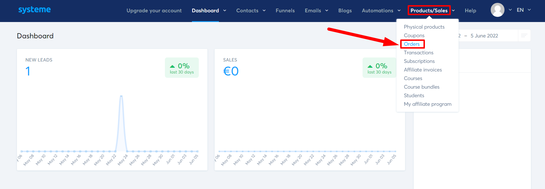 How to create and sell a physical product on systeme.io - Help pages