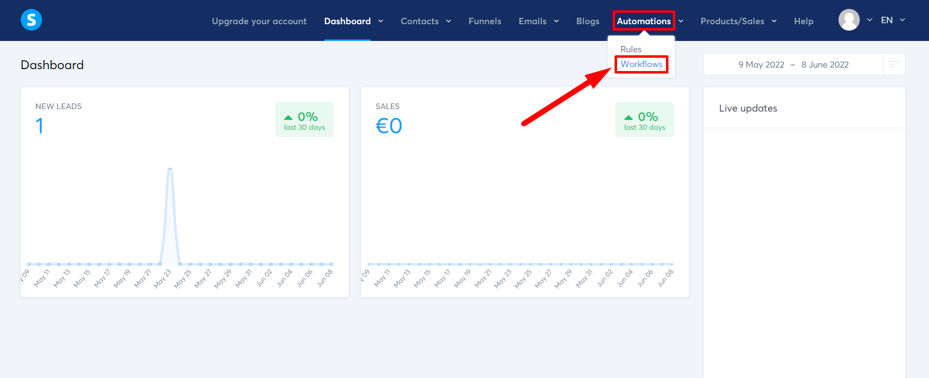 How the systeme.io Workflow feature works - Help pages