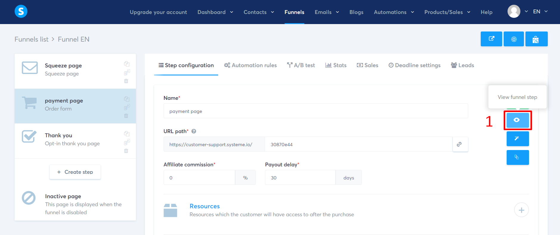 How to make a test purchase - Help pages