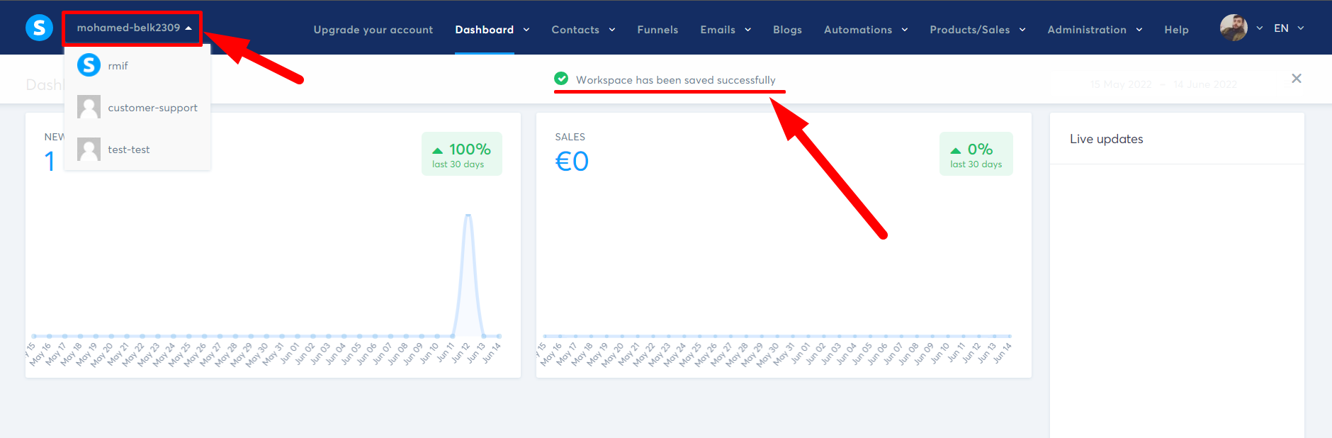How to invite an assistant to your systeme.io account - Help pages