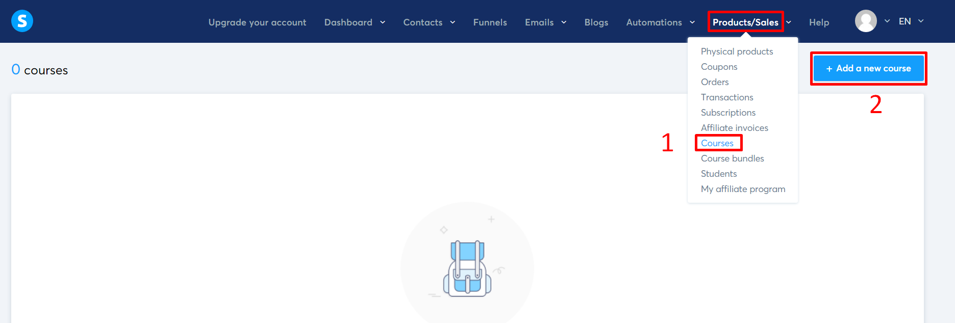 How to share a course - Help pages