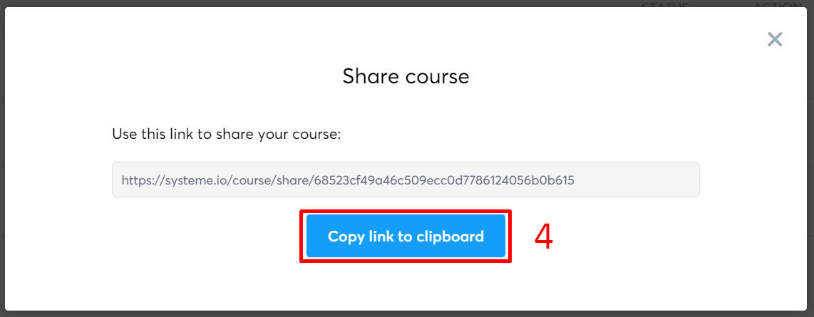 How to share a course - Help pages
