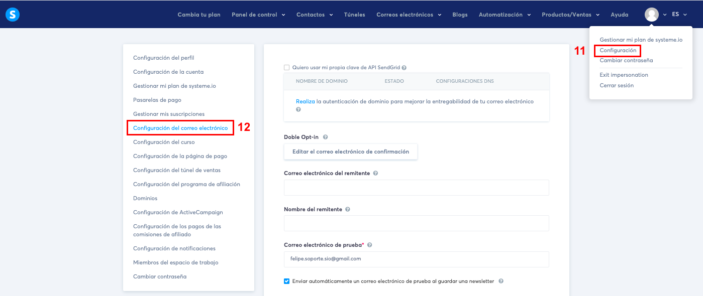 Cómo generar una clave API desde SendGrid - Ayuda