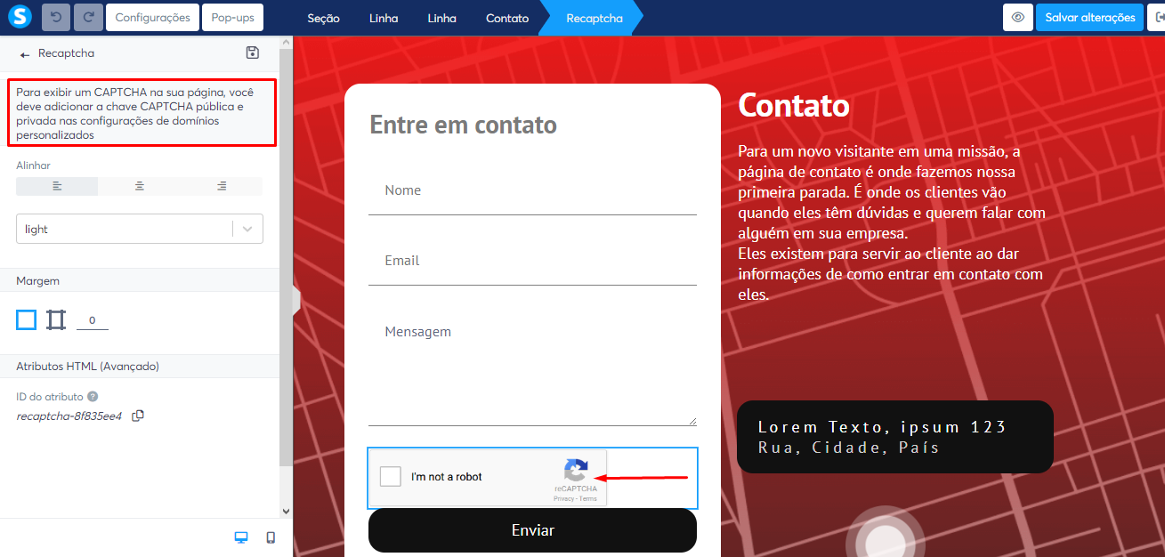 Como adicionar um CAPTCHA na página de contato - Ajuda