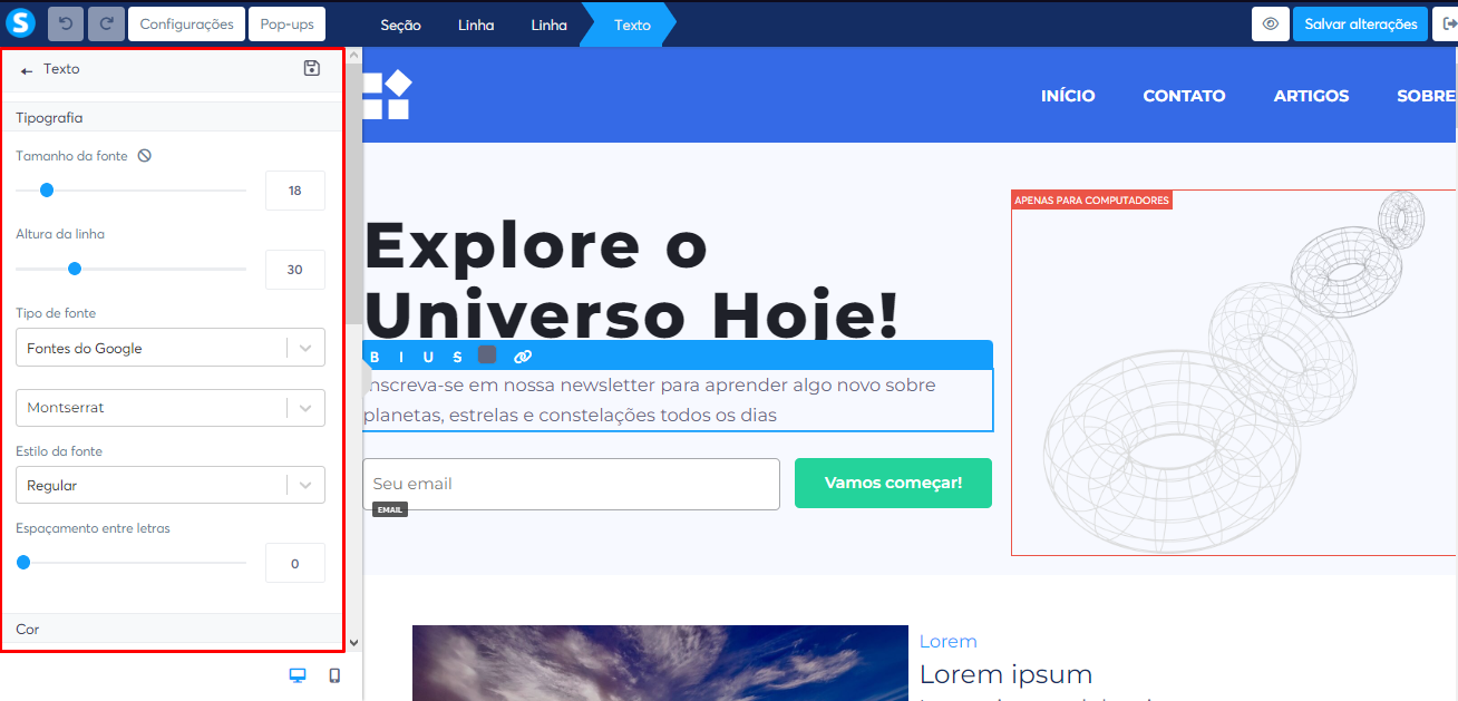Como criar um website - Ajuda