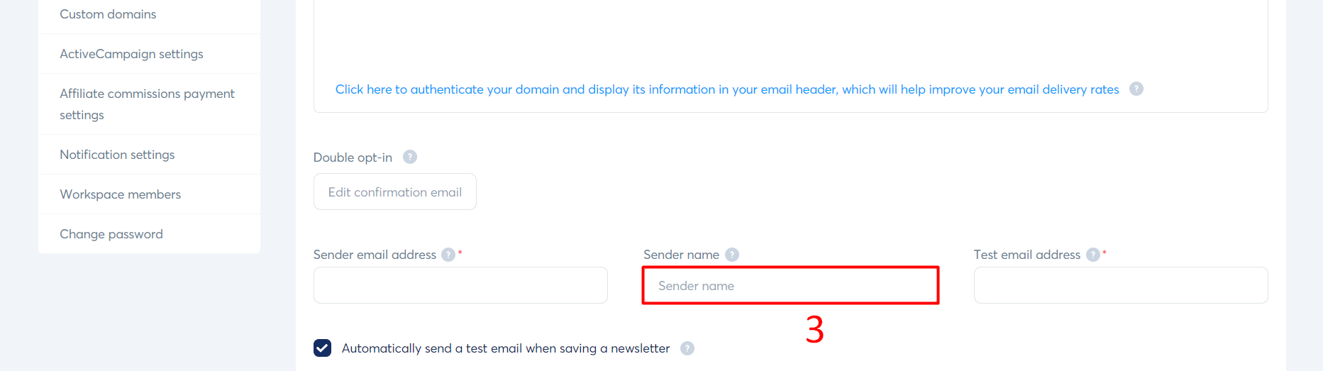 How to change the sending name of your emails - Help pages