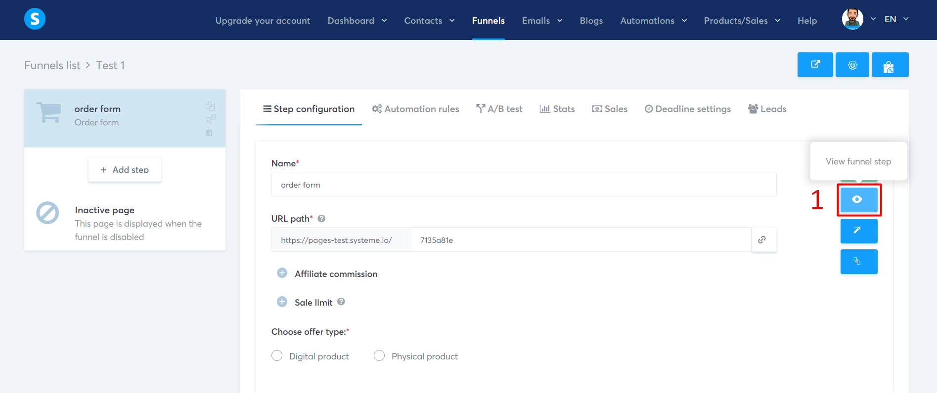 How to make a test purchase - Help pages