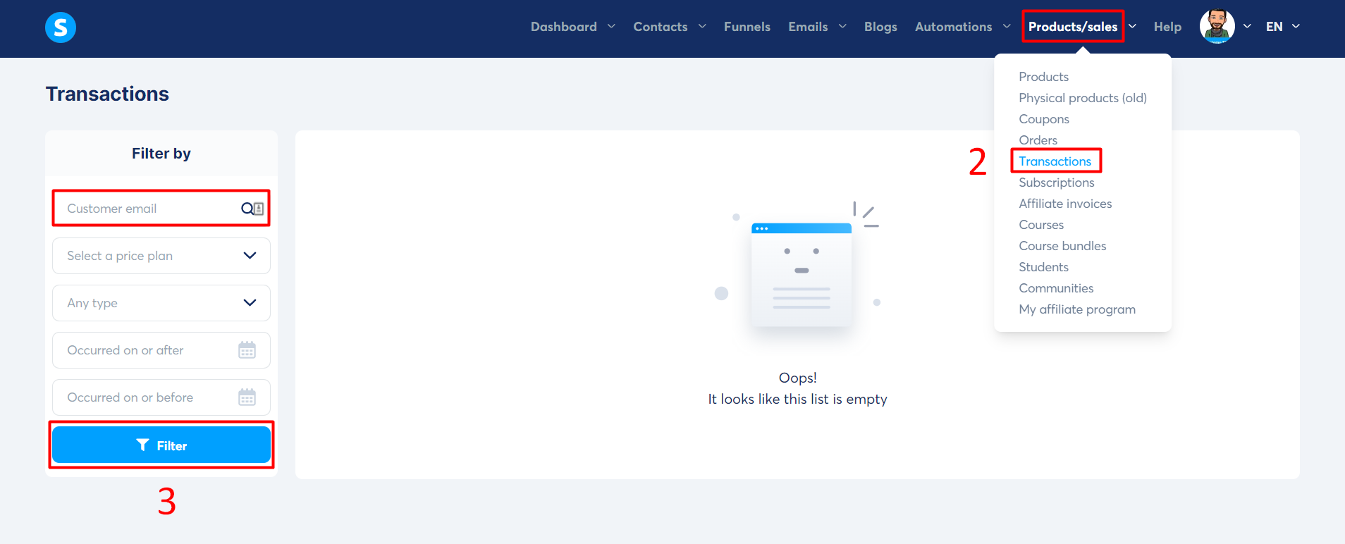How to make a test purchase - Help pages