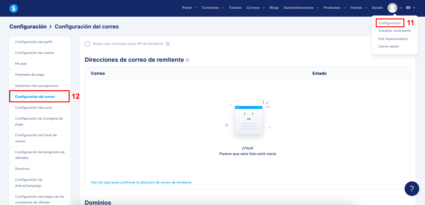 Cómo generar una clave API desde SendGrid - Ayuda
